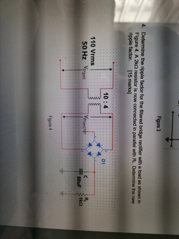 Solved Figure 3 4. Determine the ripple factor for the | Chegg.com