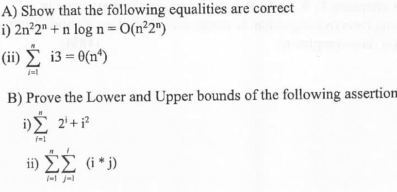 Solved A) ﻿Show that the following equalities are | Chegg.com