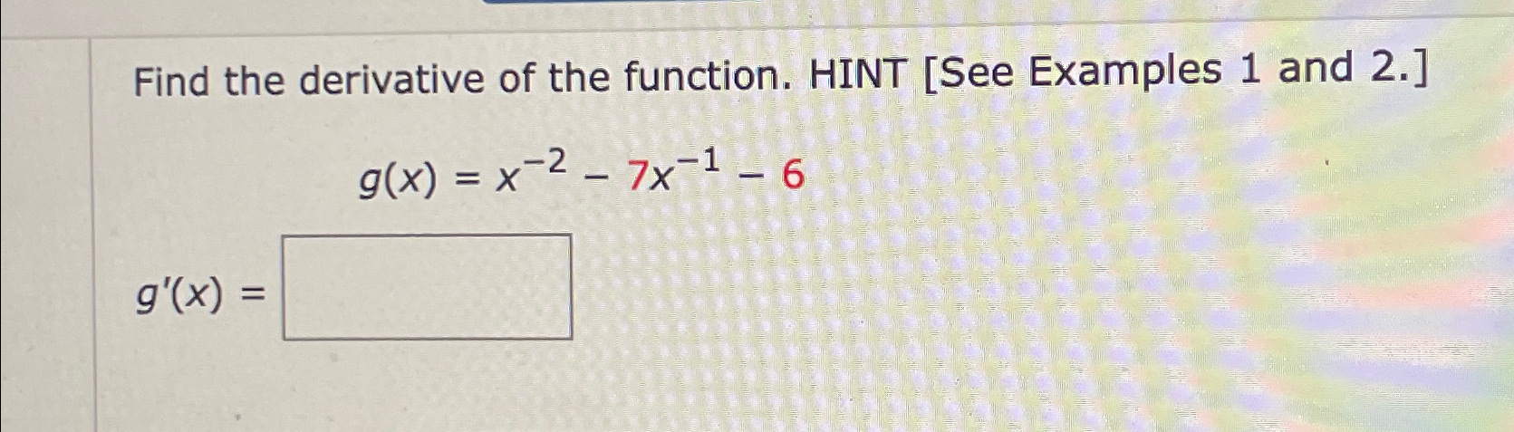 Solved Find the derivative of the function. HINT [See | Chegg.com