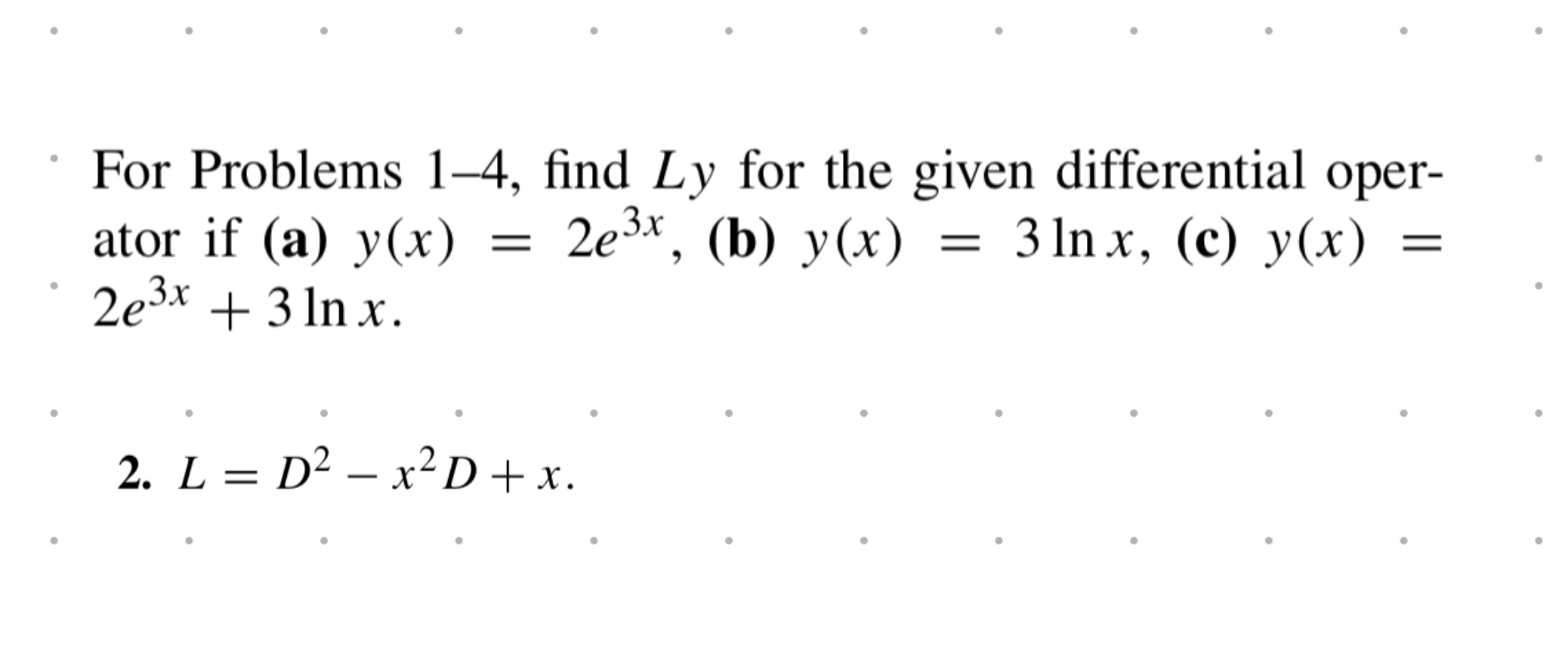 Solved For Problems 1-4, ﻿find Ly ﻿for the given | Chegg.com