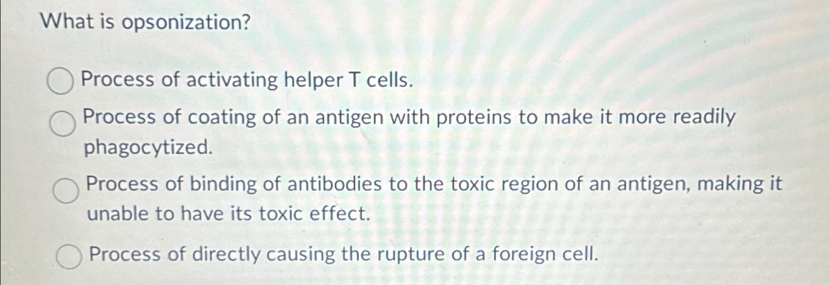 What Is Opsonizationprocess Of Activating Helper T