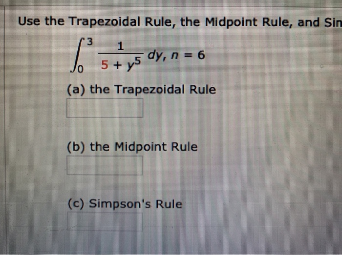 Solved Use the Trapezoidal Rule, the Midpoint Rule, and Sin | Chegg.com