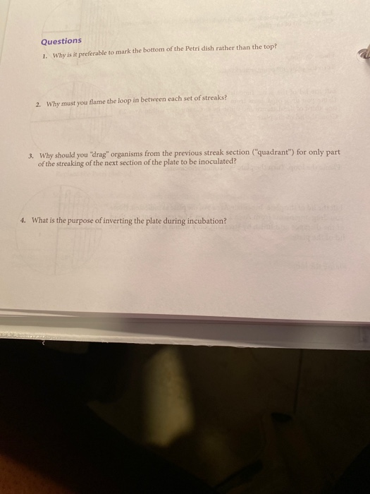 Solved Questions 1. Why is it preferable to mark the bottom | Chegg.com