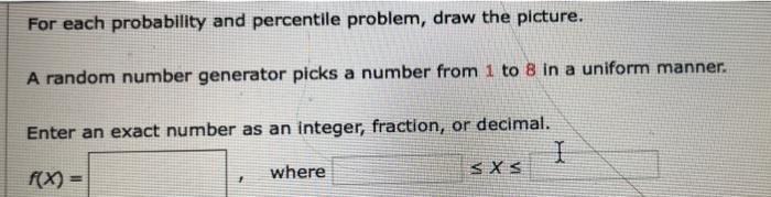 Solved a random number generator picks a number from 1 to 8 | Chegg.com