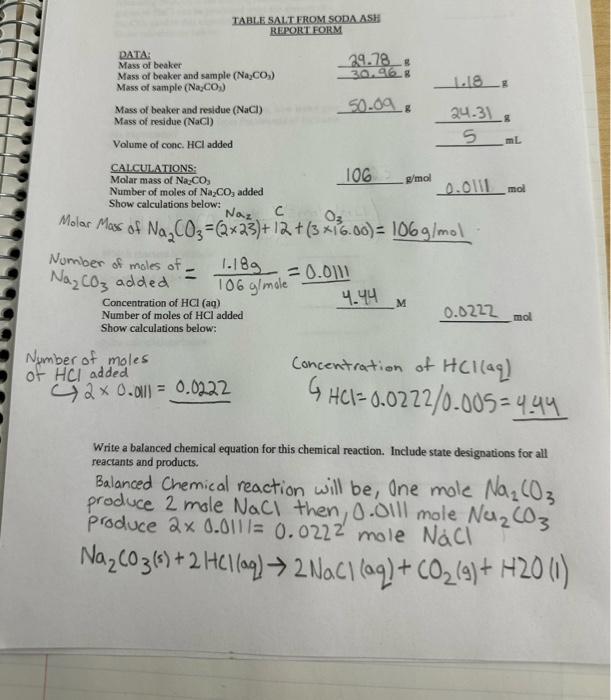 Assuming NazCO is the limiting reactant, how mamy | Chegg.com