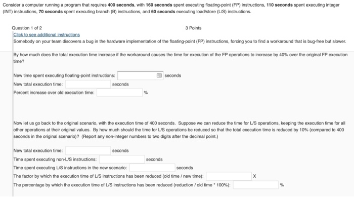 Solved Consider a computer running a program that requires | Chegg.com