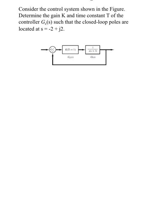 Solved Consider the control system shown in the Figure. | Chegg.com