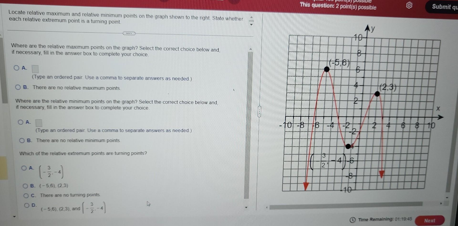 Solved Locate relative maximum and relative minimum points | Chegg.com Solved Locate relative maximum and relative minimum points | Chegg.com