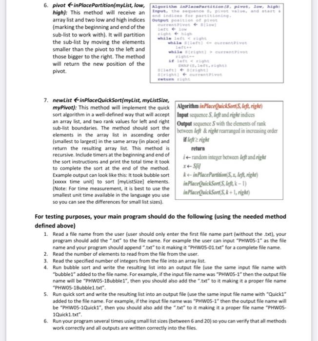 Solved Required Methods In Your Program 1 Mylist 4765