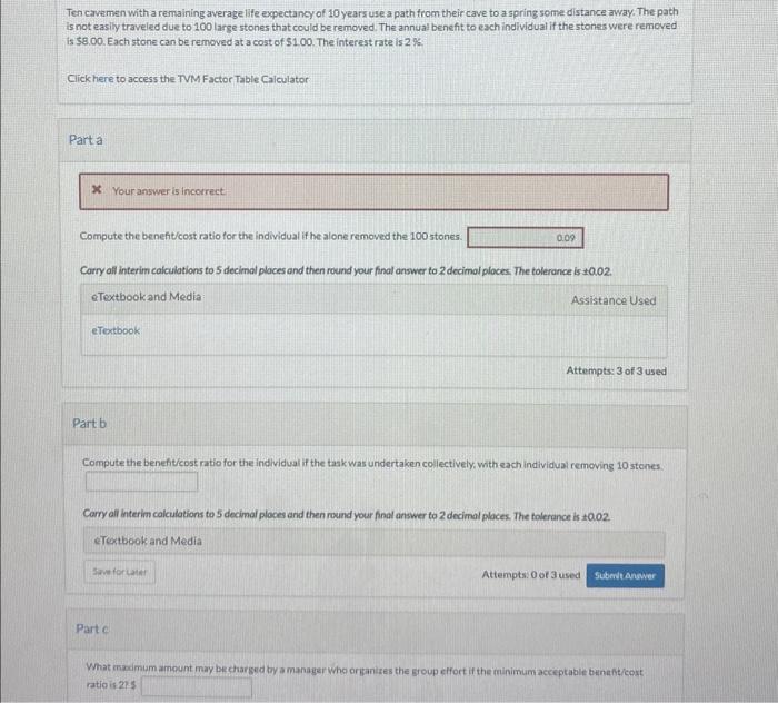 Solved Ten cavemen with a remaining average life expectancy | Chegg.com
