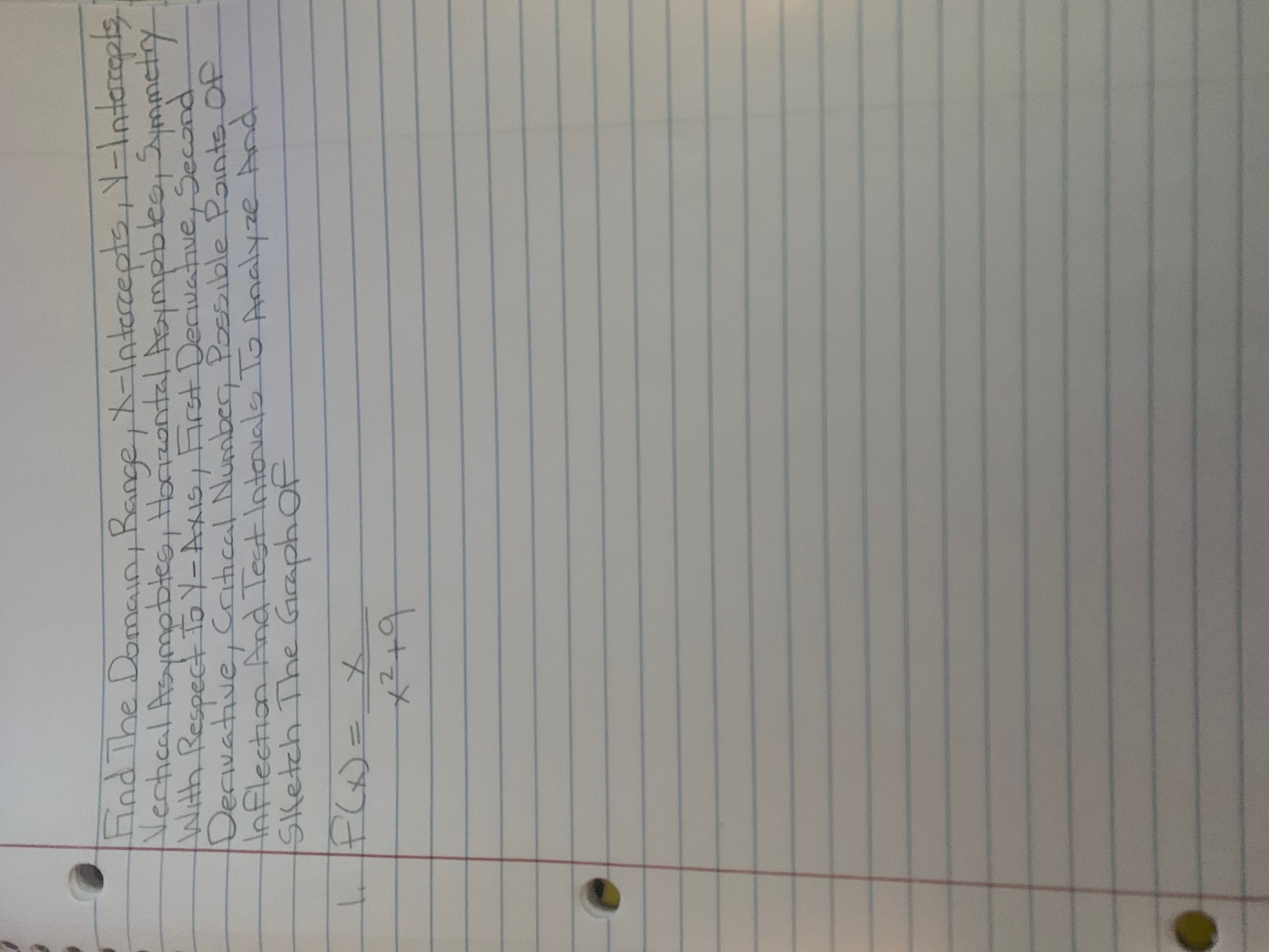 Solved Find The Domain, Range, X-Intercepts, | Chegg.com