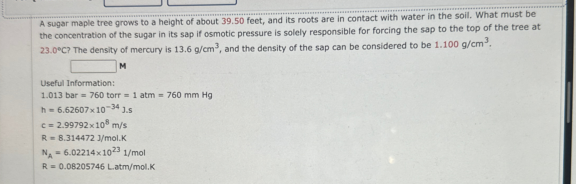 Solved A sugar maple tree grows to a height of about 39.50 | Chegg.com