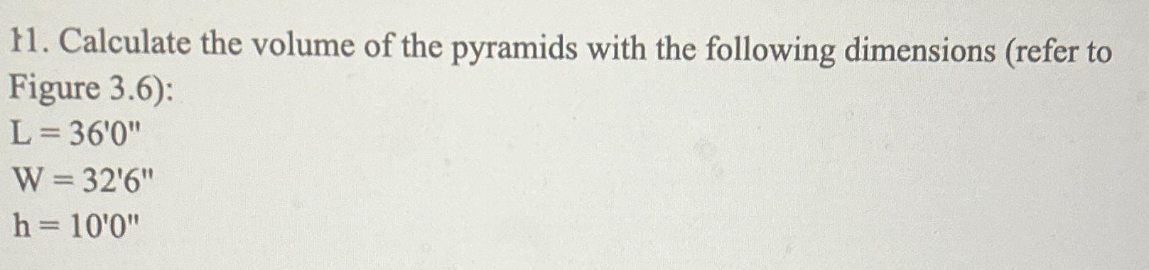 Solved Calculate the volume of the pyramids with the | Chegg.com