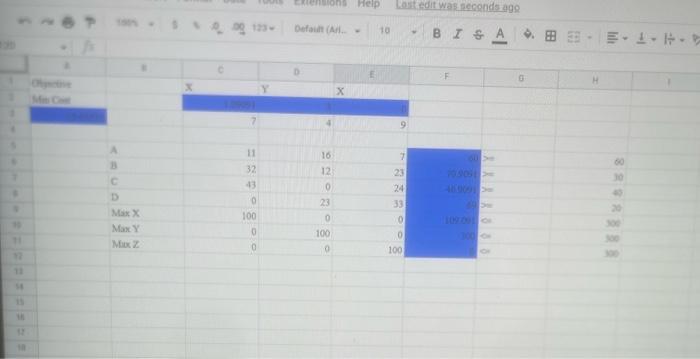 Solved solve the formulation by using excel solver closer | Chegg.com