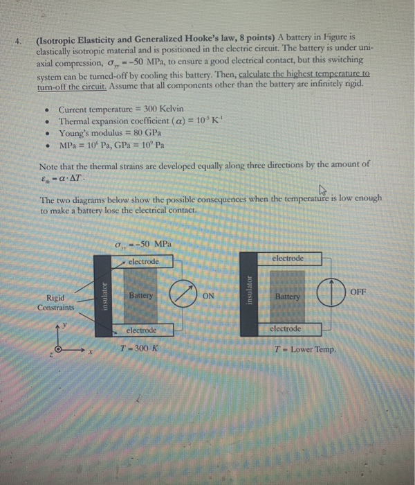 Solved (Isotropic Elasticity and Generalized Hooke's law, 8 | Chegg.com