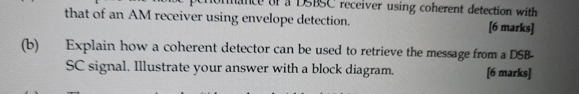 Solved that of an AM receiver using envelope detection. (b) | Chegg.com