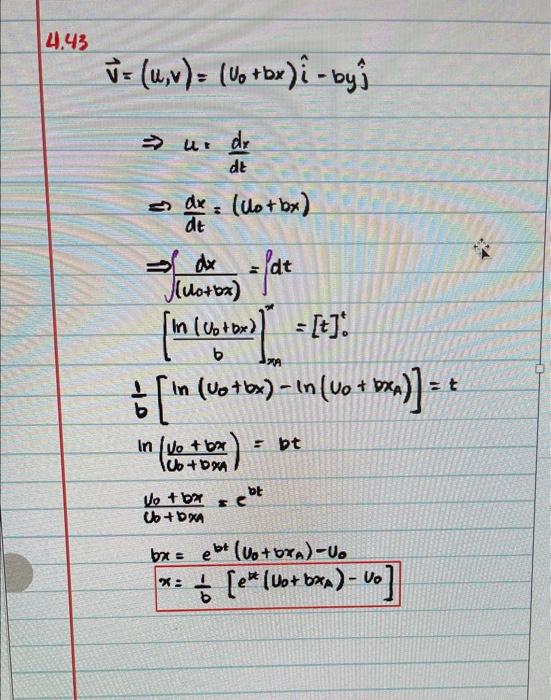 Solved Carefully calculate and plot where the fluid particle | Chegg.com