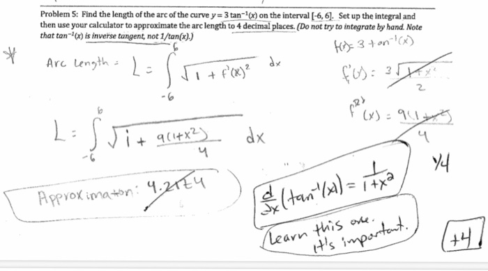 Solved Problem 5: Find the length of the arc of the curve y | Chegg.com