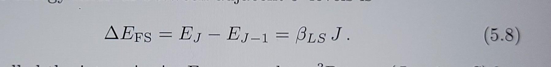 Solved 3 5 2 Fine Structure In The Ls Coupling Scheme Show