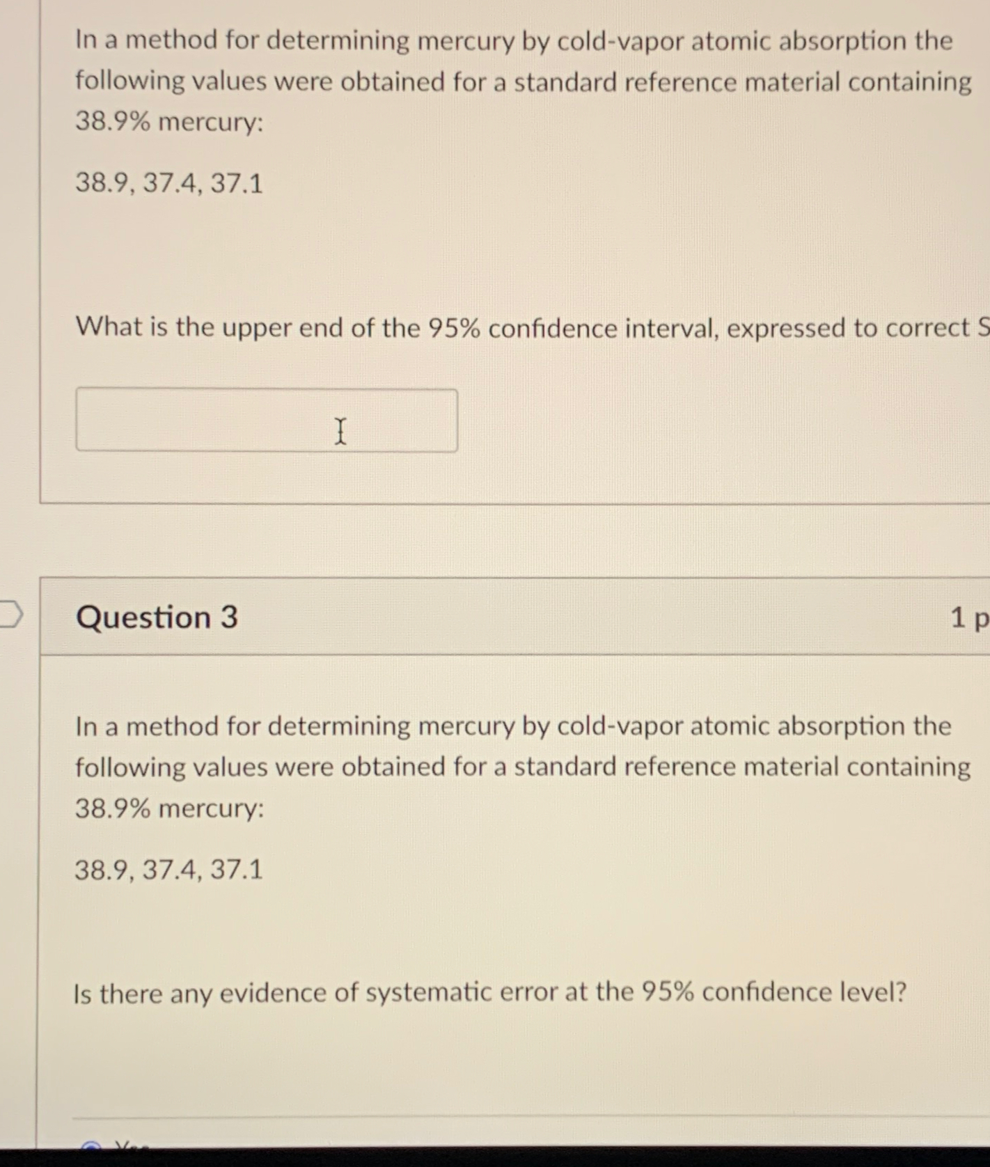 Solved In a method for determining mercury by cold-vapor | Chegg.com
