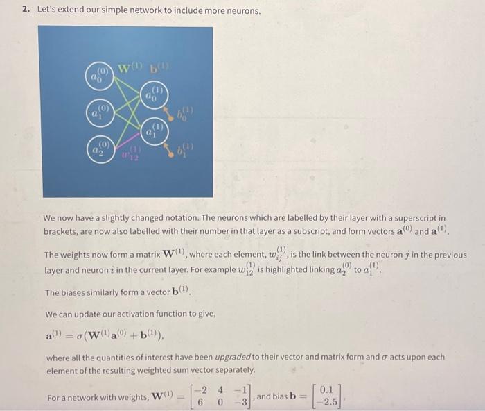 Solved 2. Let's extend our simple network to include more | Chegg.com