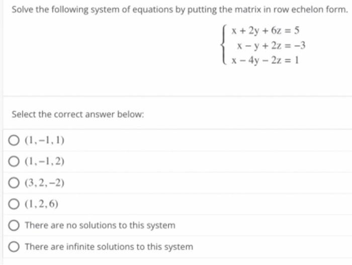 Solved Solve the following system of equations by putting | Chegg.com