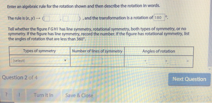 Solved Given figure FGHI and Its Image F'G'HT', answer the | Chegg.com