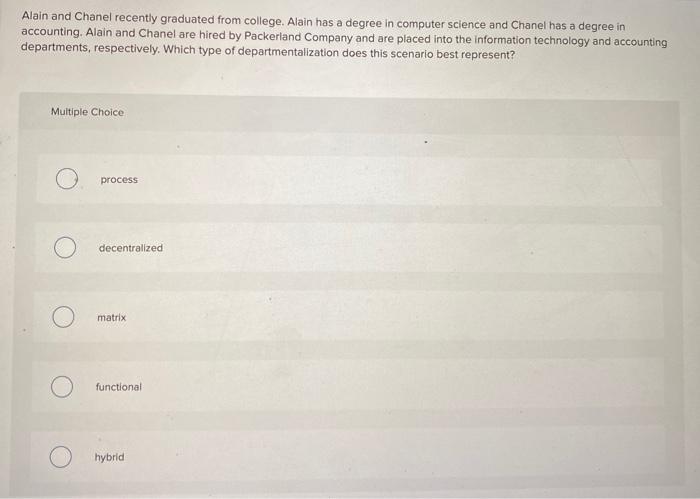 Solved Alain and Chanel recently graduated from college. | Chegg.com