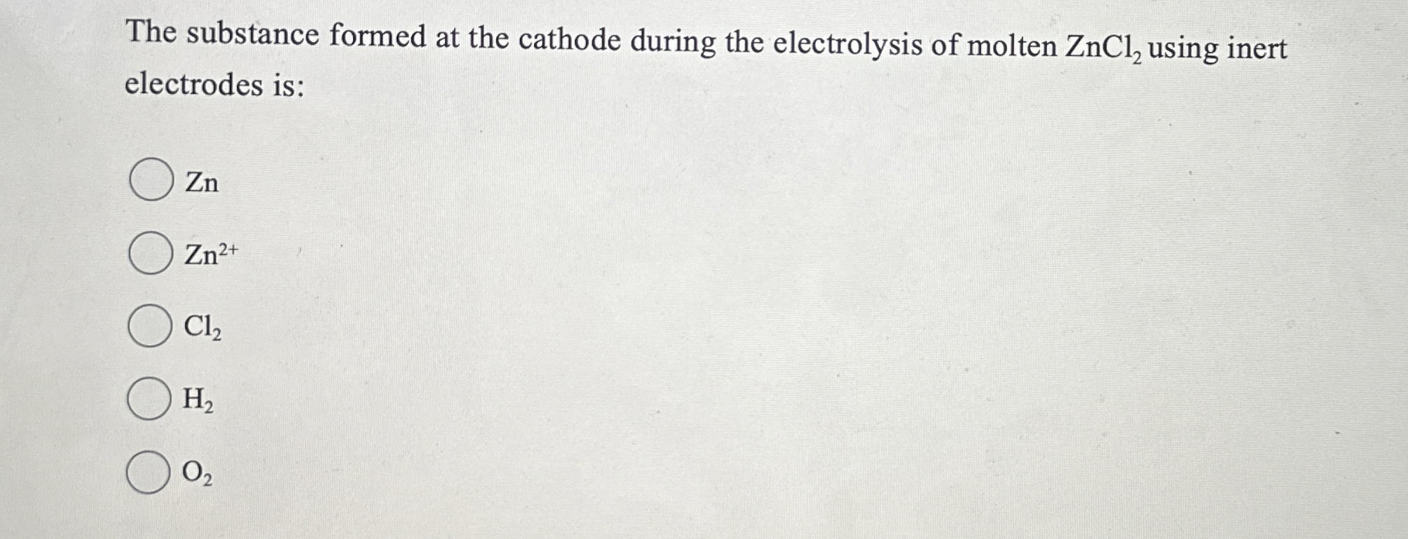 Solved The substance formed at the cathode during the | Chegg.com