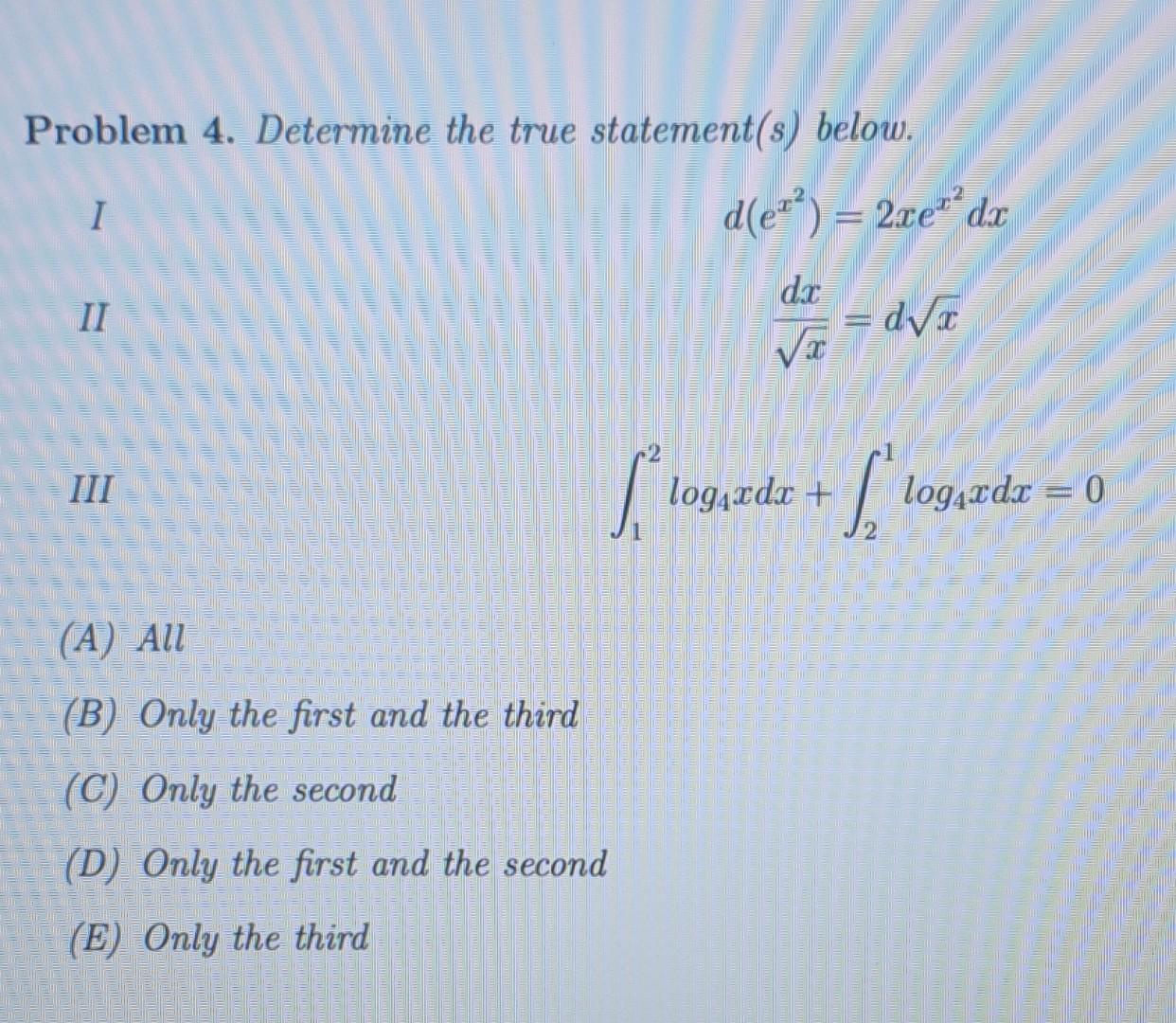Solved Problem 4. Determine the true statement(s) below. II | Chegg.com