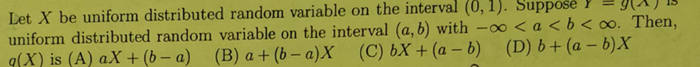 Solved Let X be Uniform Distributed Random Variable On The