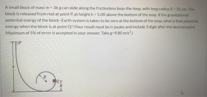 Solved A small block of mass m = 36 g can slide along the | Chegg.com