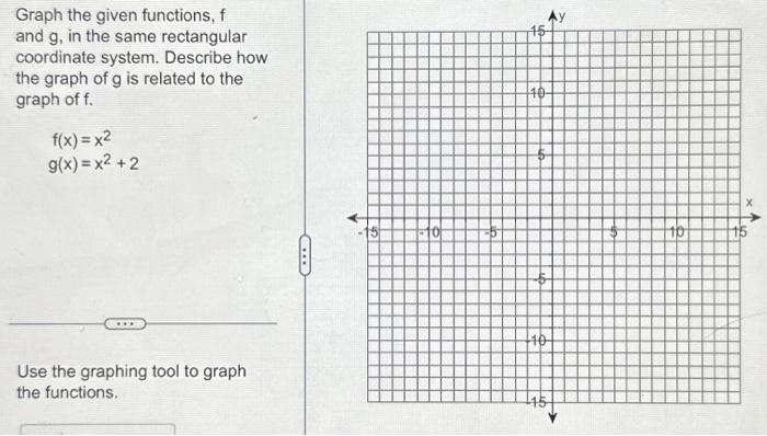 Solved Graph The Given Functions F And G In The Same 