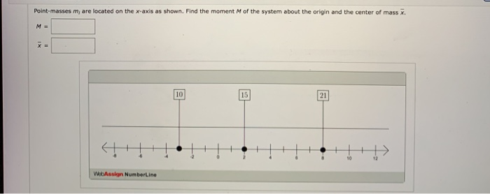 Solved Point-masses m, are located on the x-axis as shown. | Chegg.com
