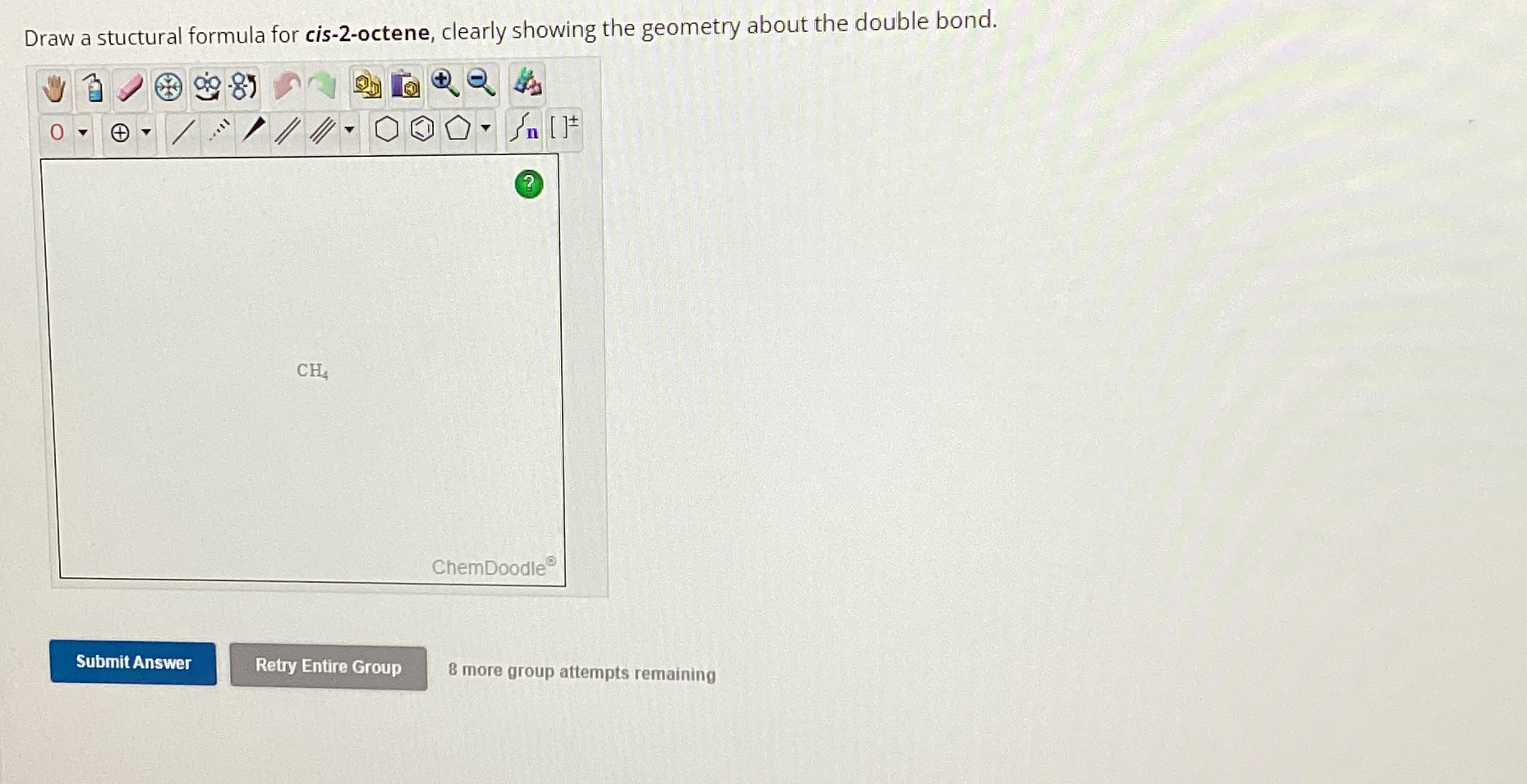 Solved Draw a stuctural formula for cis-2-octene, clearly | Chegg.com