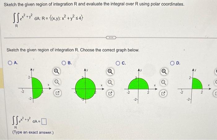 Solved Sketch the given region of integration R and evaluate | Chegg.com