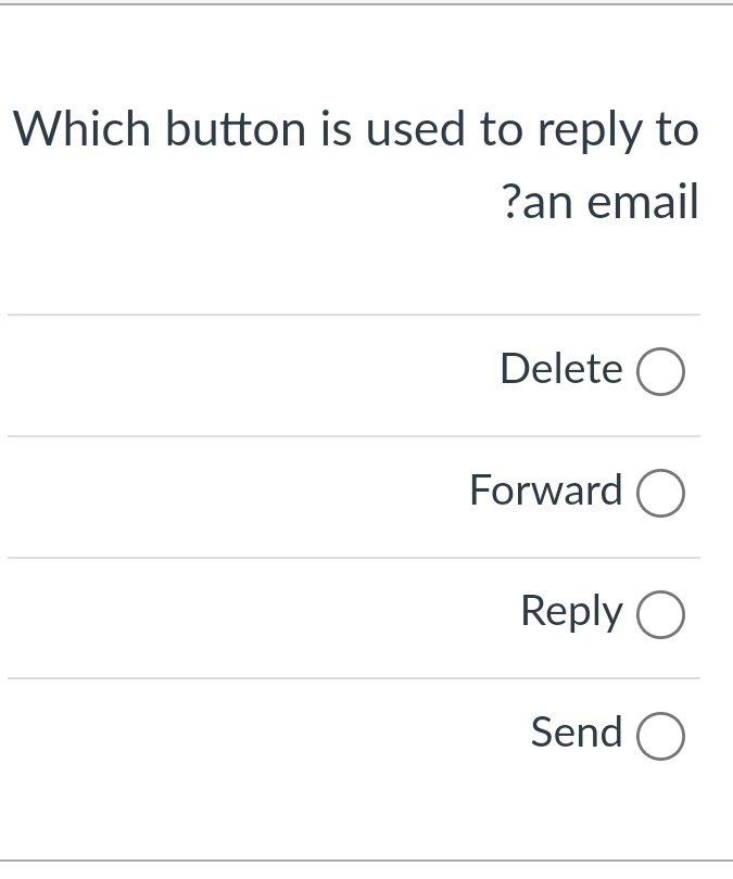Solved Which button is used to reply to?an | Chegg.com