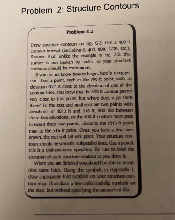 Solved Problem 2: Structure Contours Problem 2.2 Draw | Chegg.com