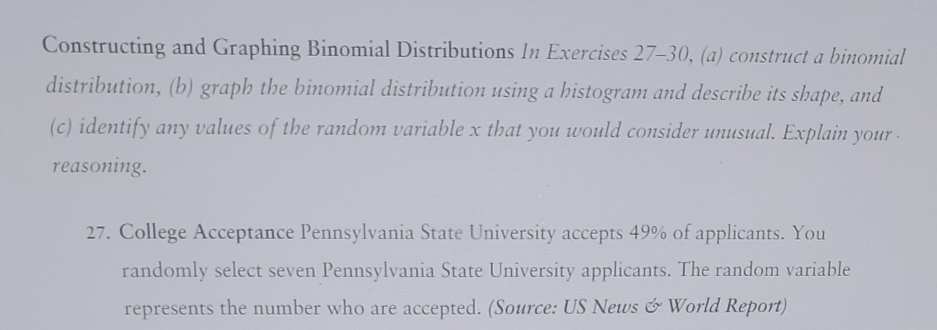 Solved Constructing and Graphing Binomial Distributions In | Chegg.com