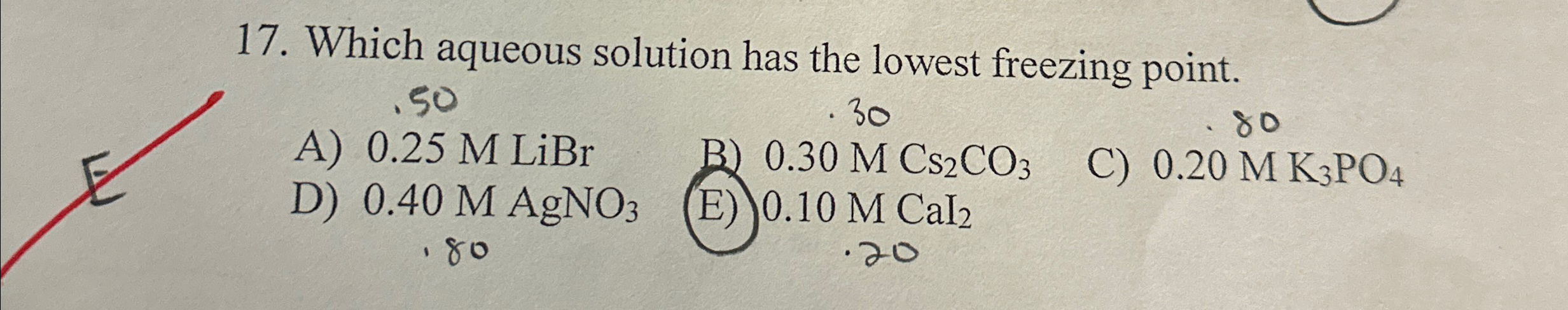 Solved Which aqueous solution has the lowest freezing | Chegg.com