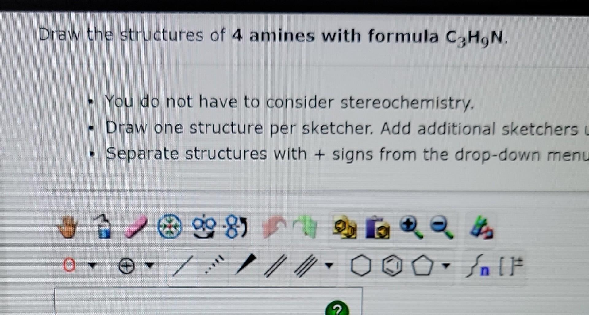 Solved Draw the structures of 4 amines with formula C3H9 N. | Chegg.com