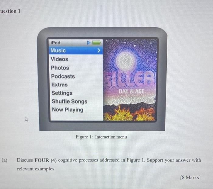 Solved uestion 1 Figure 1: Interaction menu (a) Discuss FOUR | Chegg.com