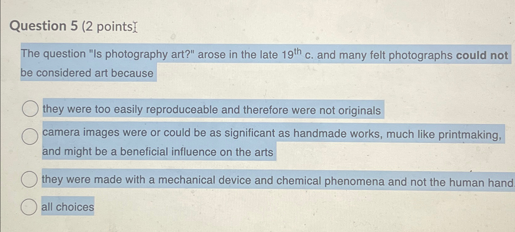 Solved Question 5 (2 points)The question Solved Question 5 (2 points)The question