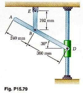 Solved Knowing that at the instant shown the angular | Chegg.com