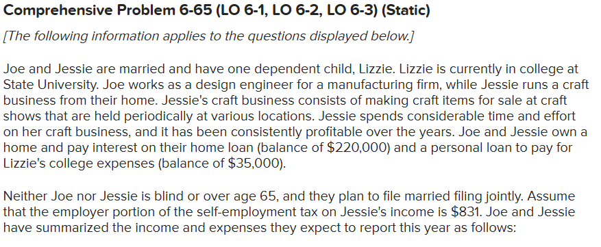 Solved Comprehensive Problem 6-65 (LO 6-1, LO 6-2, LO | Chegg.com Solved Comprehensive Problem 6-65 (LO 6-1, LO 6-2, LO | Chegg.com