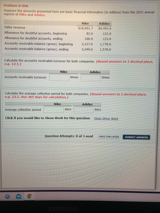 Solved Problem 8-09A Suppose the amounts presented here are | Chegg.com