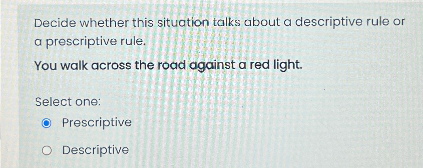 Solved Decide whether this situation talks about a | Chegg.com