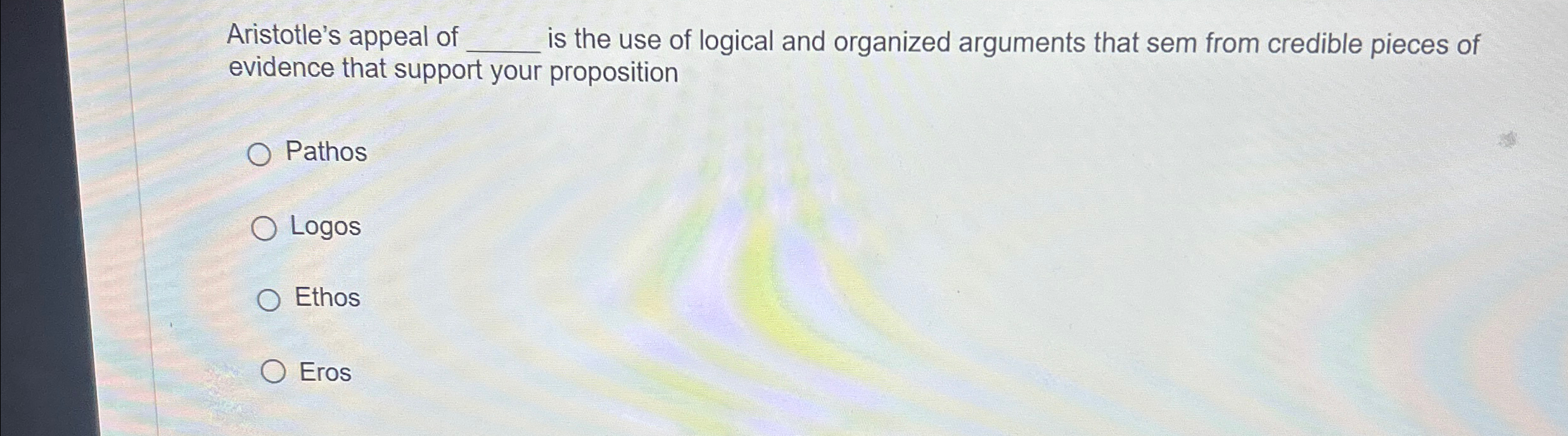 Solved Aristotle's appeal of q, ﻿is the use of logical and | Chegg.com