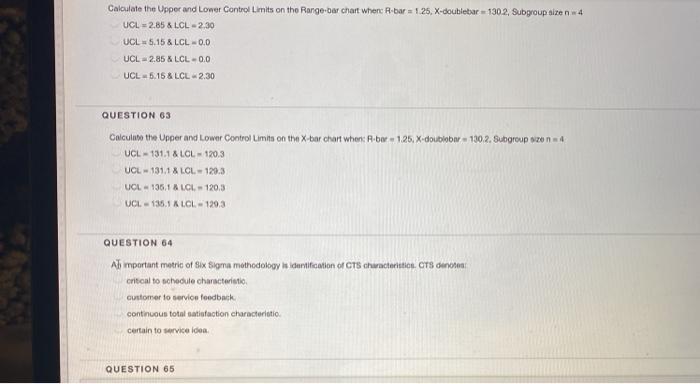 Solved Calculate the Upper and lower Control Limits on the | Chegg.com