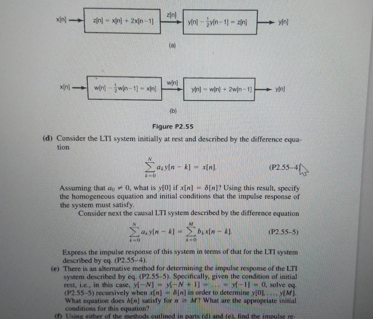 Solved 2.55. In the text we described one method for solving | Chegg.com